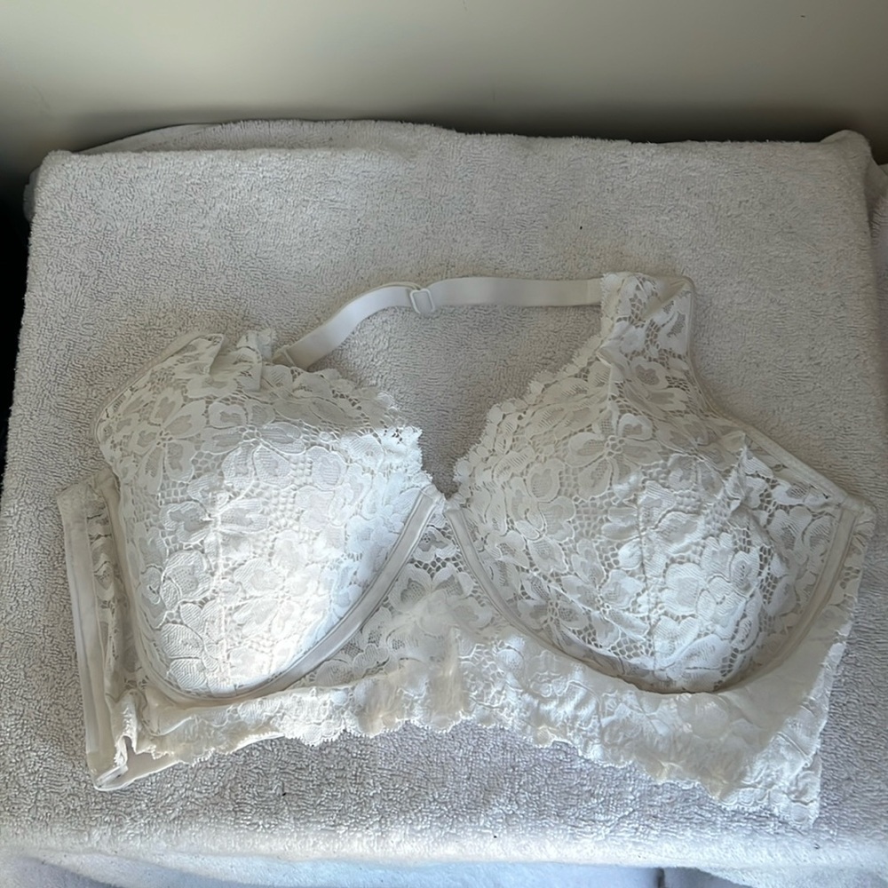 Maidenform White Lace Convertible Strap Bra - 40d - Gem